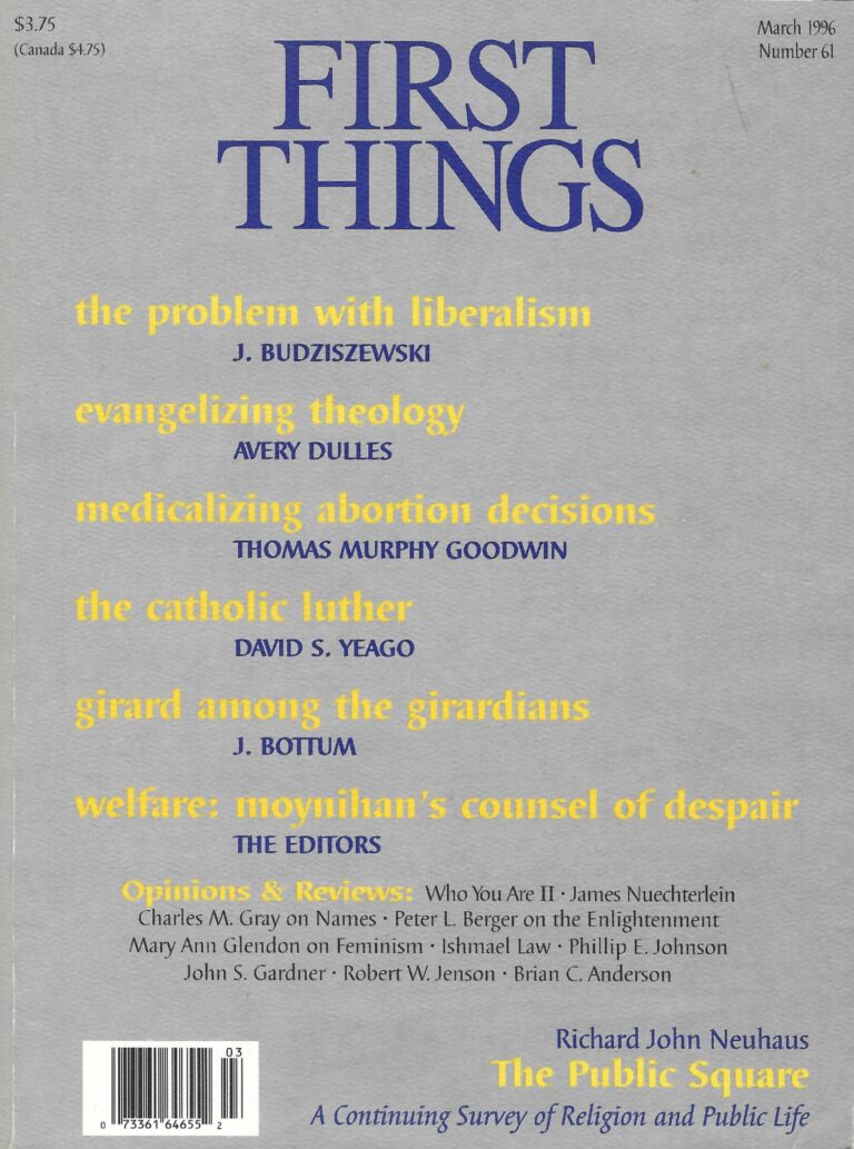 The Problem With Liberalism - First Things